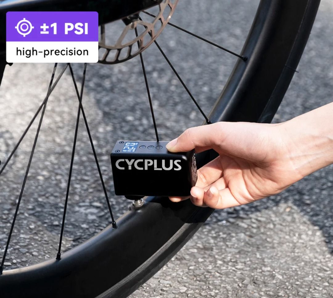 [全新] CYCPLUS TINY E-PUMP FOR BIKE AS2 PRO & PRO MAX 帶顯示屏電泵, 運動產品, 單車及配件 ...