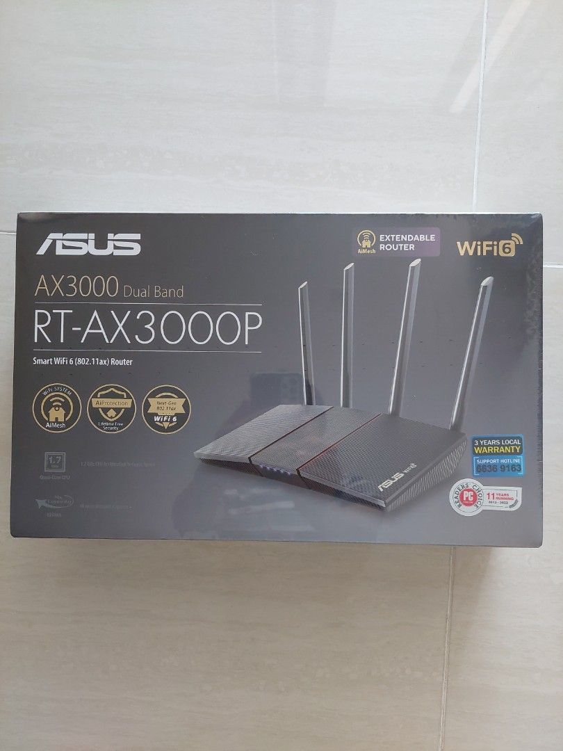 Asus RT-AX3000P Dual Band Smart Wifi 6 Router, Computers & Tech, Parts ...
