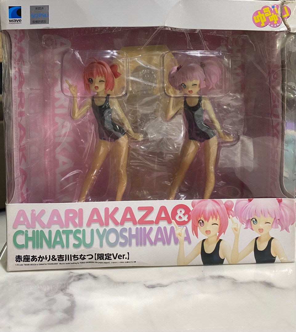 [3 Figures] Beach Queen Yuru Yuri Akari & Chinatsu Figure, Hobbies ...