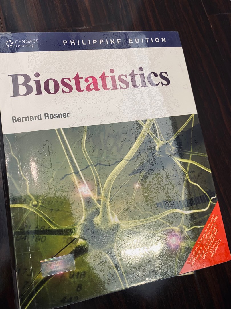 Biostatistics (Philippine Edition) Bernard Rosner, Hobbies & Toys ...