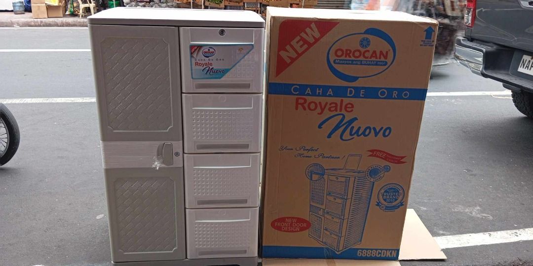 Caha De Oro Orocan Plastic Cabinet With Drawers, Furniture & Home ...