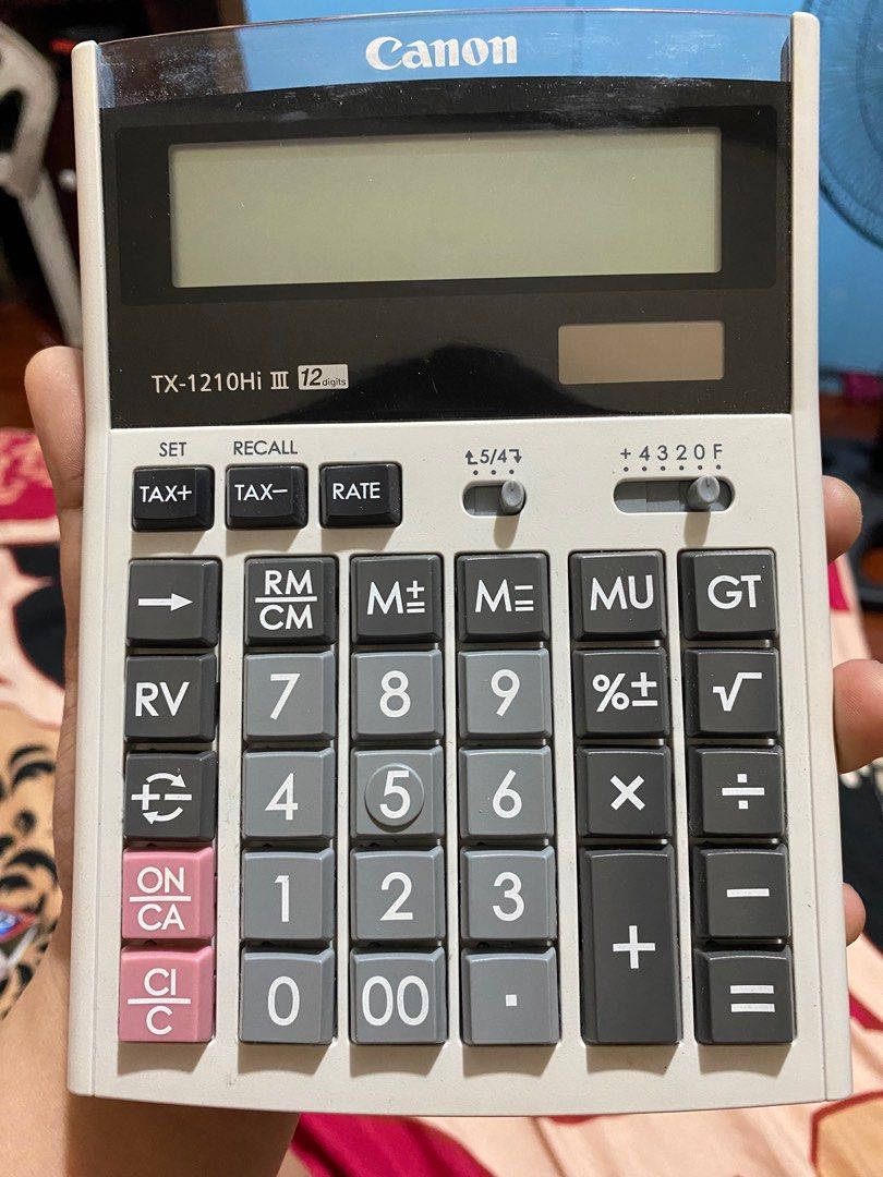 CANON 12-DIGIT DESKTOP CALCULATOR (TX-1210Hi III), Computers & Tech ...