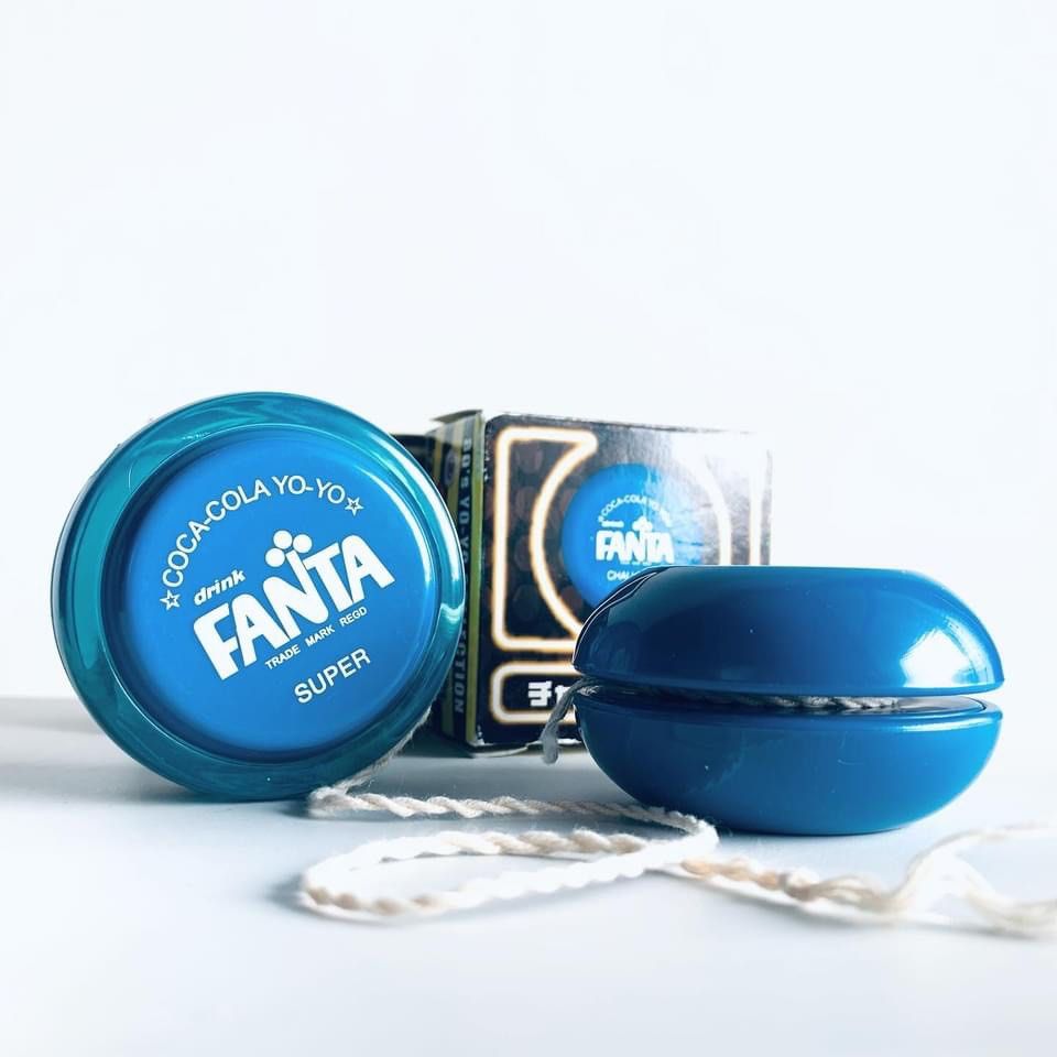 コカコーラ｜Coca-Cola FANTA YO-YO ファンタ ヨーヨー 日本可口可樂限定 芬達 溜溜球 復刻80年代 ① 藍色透明 ...