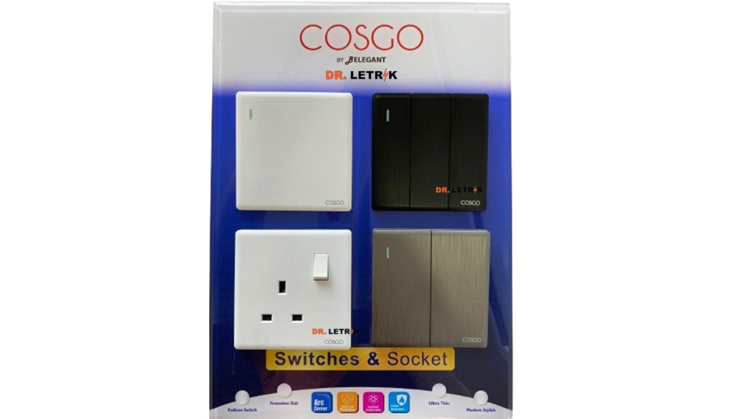 Cosgo Switch Socket 13A White Series, TV & Home Appliances, Electrical ...