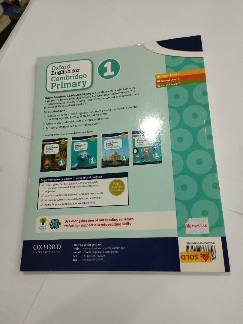 (ENG) Oxford English For Cambridge Primary 1, Hobbies & Toys, Books ...