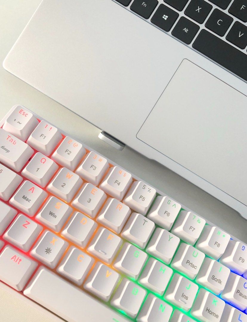 Gigaware STK61 Mechanical Keyboard Wireless Dual-Mode Bluetooth Type C RGB Rainbow Keyboard ...