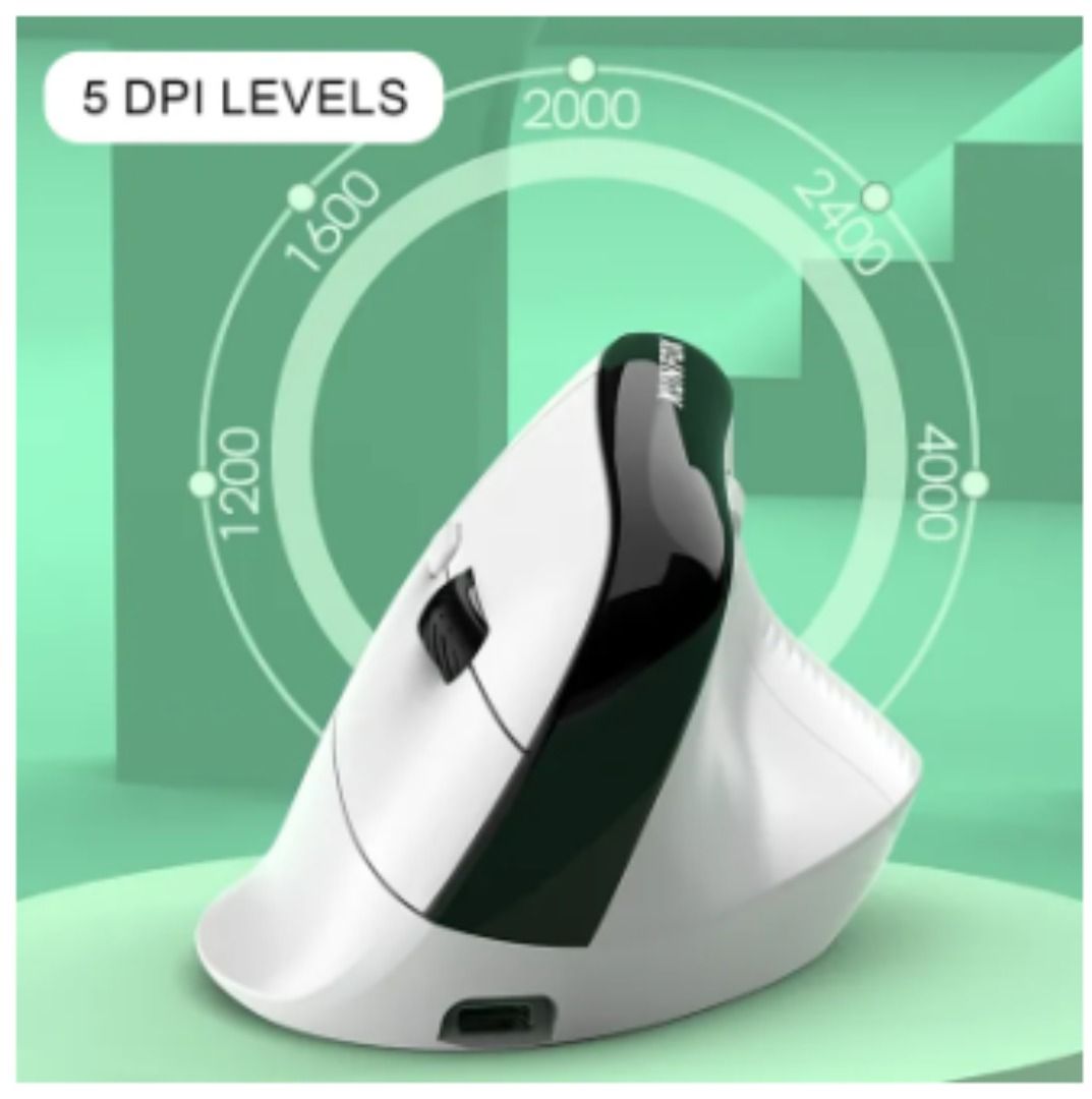 Gigaware Xunfox H5 Dual Mode Vertical Gaming Mouse 2.4GHz and Bluetooth ...