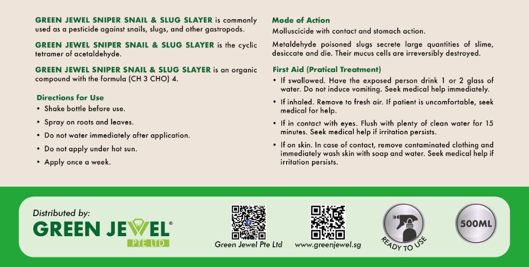 Green Jewel Sniper Snail & Slug Slayer - Control of Snails & Slugs ...