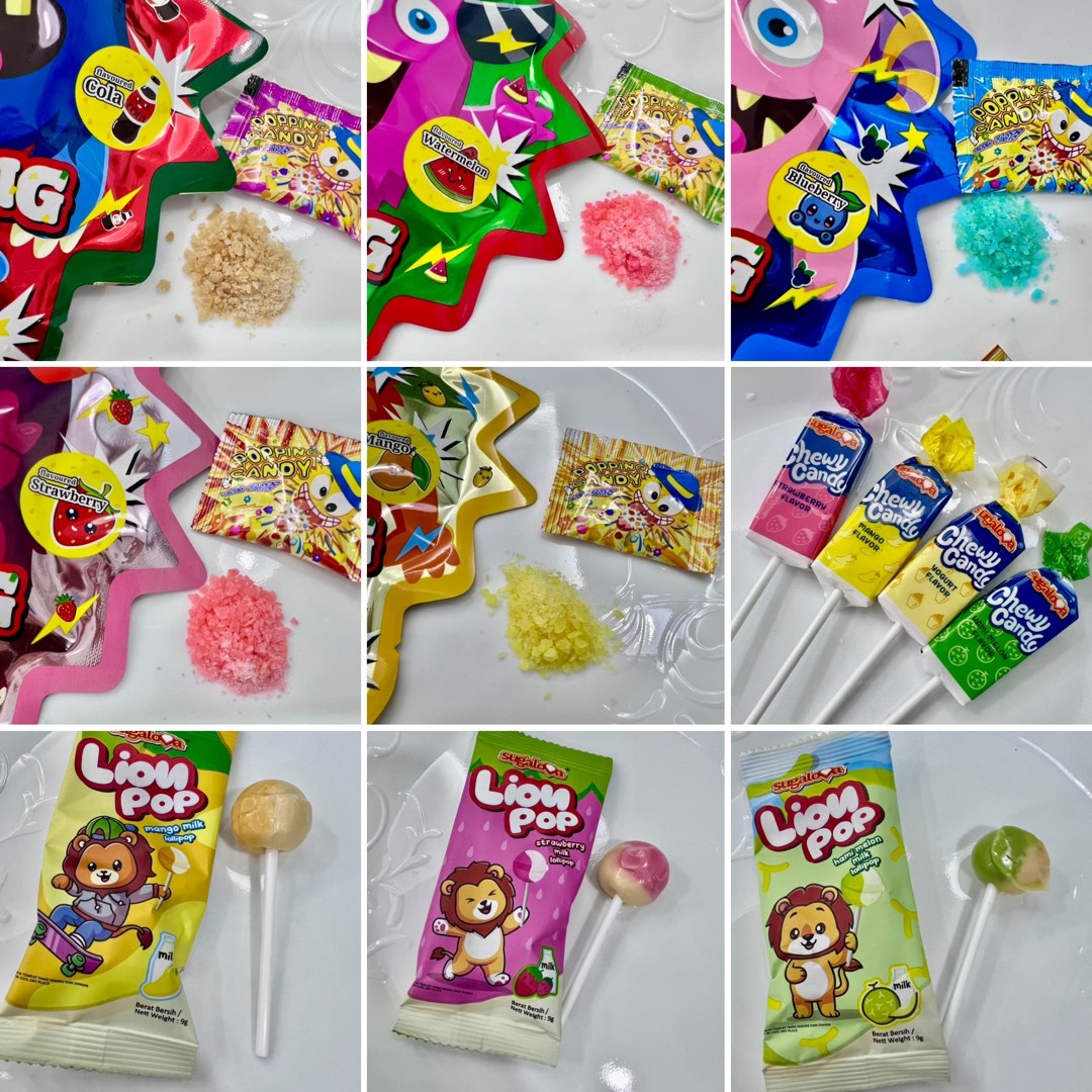 (Halal) Sugalova Chewy Candy/Popping Candy/ Lion Pop, Food & Drinks ...