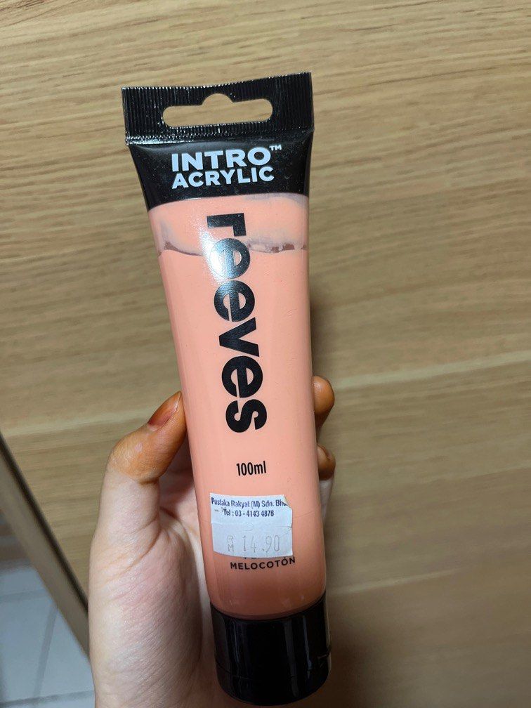 Intro Acrylic reeves 100ml peach, Hobbies & Toys, Stationery & Craft ...