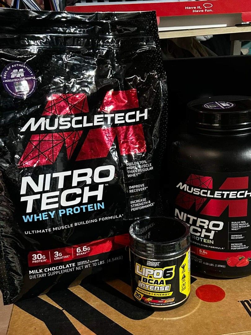 Muscletech Whey Protein 10lbs, Health & Nutrition, Health Supplements ...