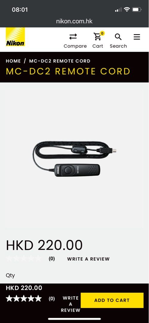 Nikon MC-DC2 REMOTE CORD, 攝影器材, 攝影配件, 其他攝影配件 - Carousell