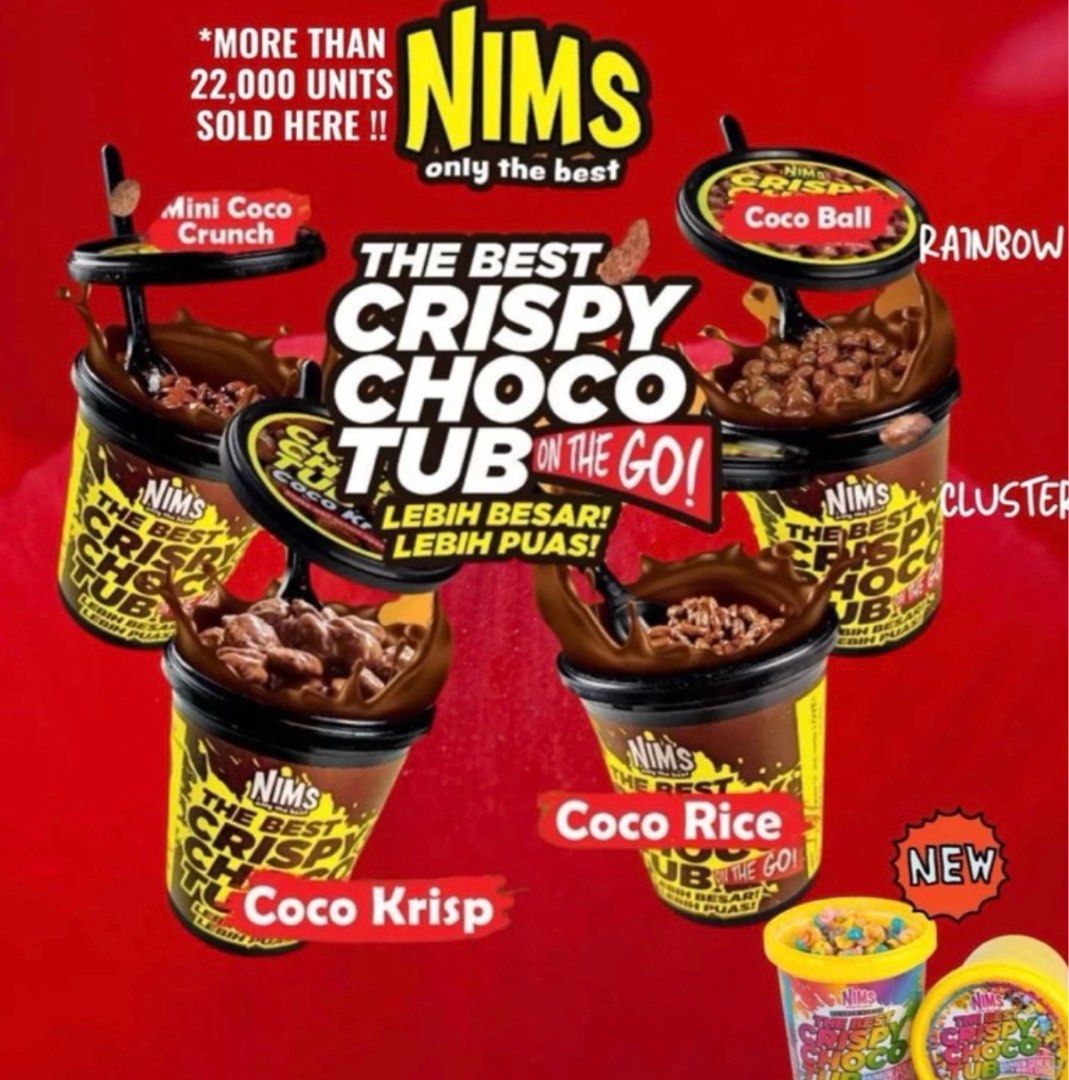 Nims Crispy Chocolate Tube Jar, Food & Drinks, Other Food & Drinks on ...