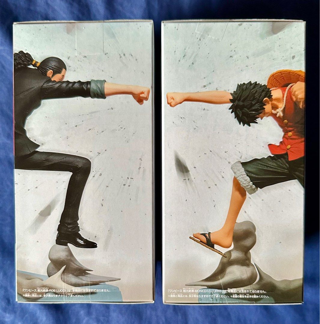 One Piece SenkouZekkei Rob Lucci & Monkey D. Luffy, Hobbies & Toys ...