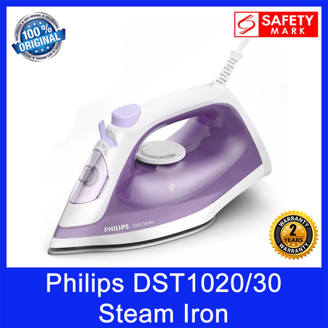 Philips DST1020/30 Steam Iron. DST1020 1000 Series. 1800W Power. 25ml Water Tank Capacity ...