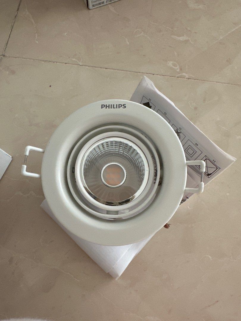 Philips Pomeron LED Recessed Spot Light Spotlight, Furniture & Home ...