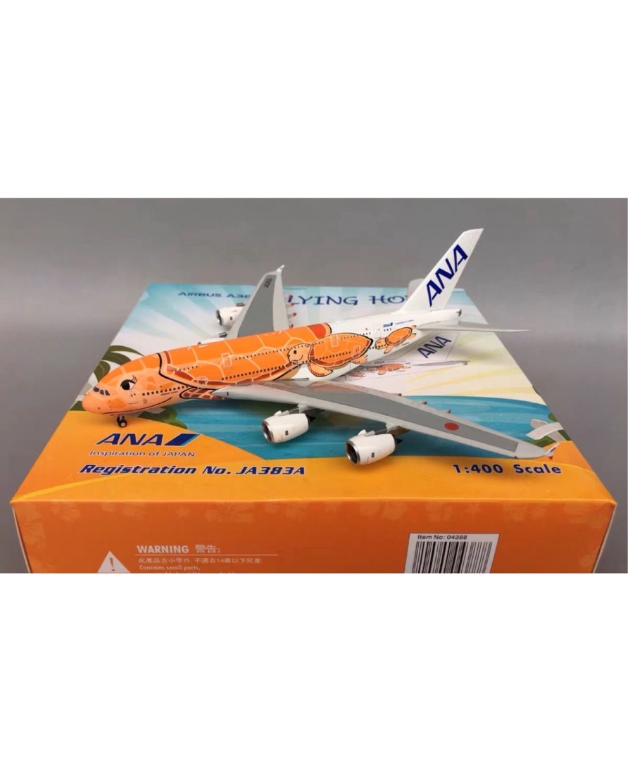 Phoenix 1/400 ANA A380-800 Ka La Orange Turtle JA383A, Hobbies & Toys ...