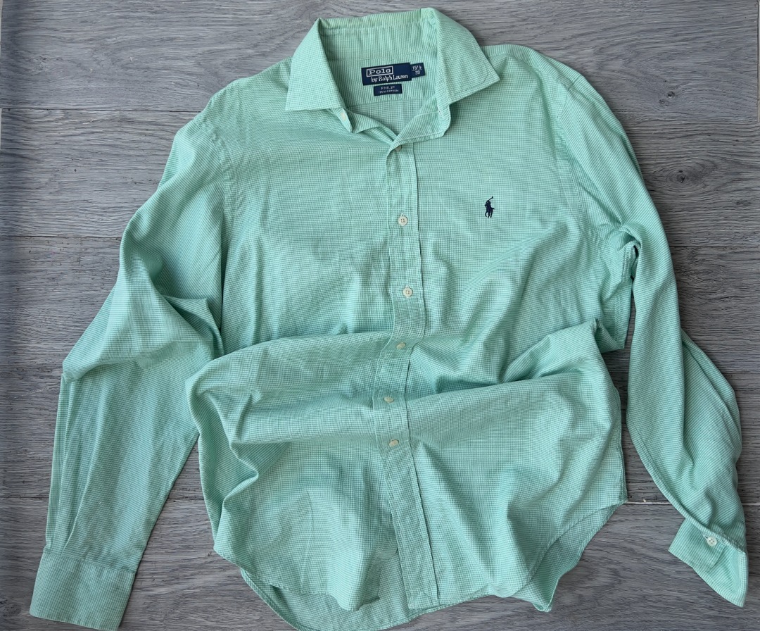 Polo Ralph Lauren Philip green size 15 1/2 | 39, Men's Fashion, Tops ...