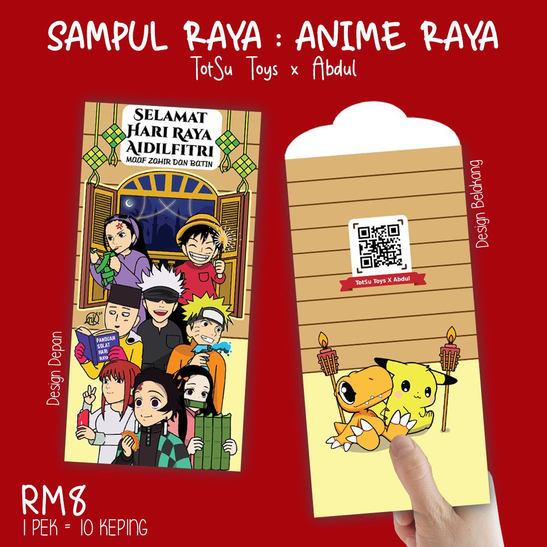 Sampul Raya Anime Raya, Hobbies & Toys, Toys & Games on Carousell