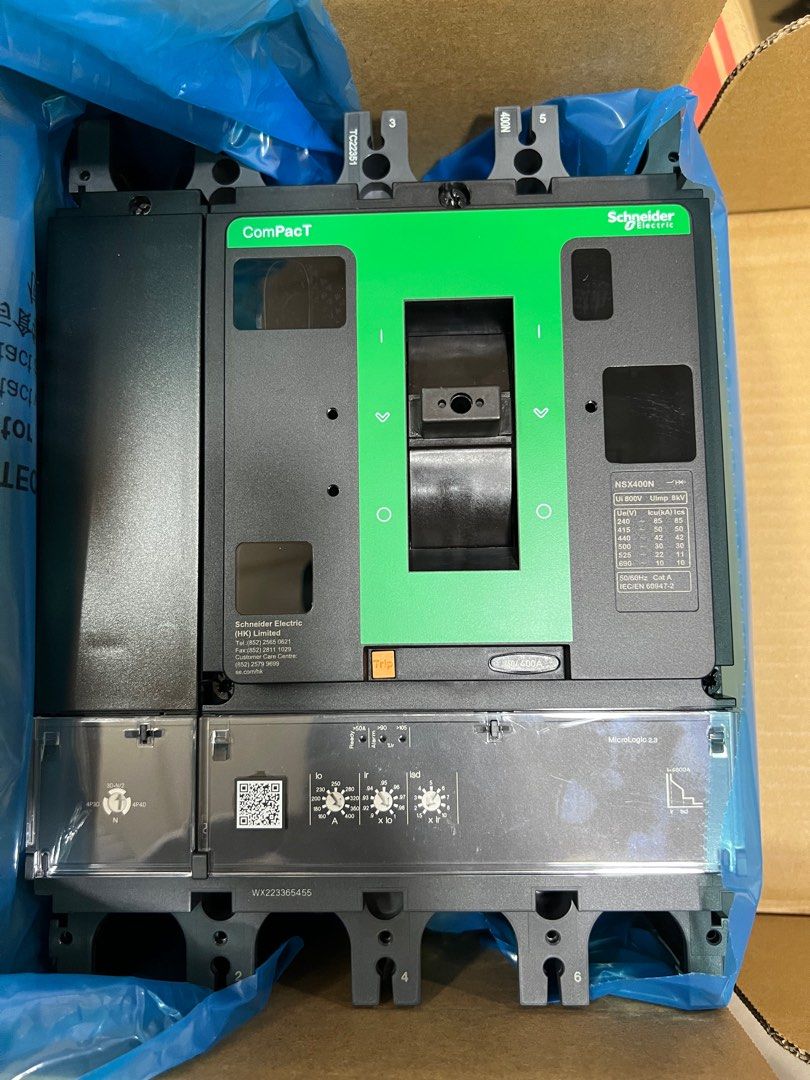Schneider C40N42D400 NSX400N 4P 400A 50ka Micrologic 2.3 MCCB, 家庭電器, 轉插器及插頭 - Carousell