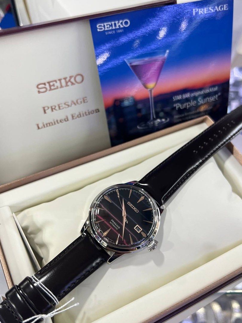 SEIKO PRESAGE PURPLE SUNSET MADE IN JAPAN LIMITED EDITION AUTOMATIC ...