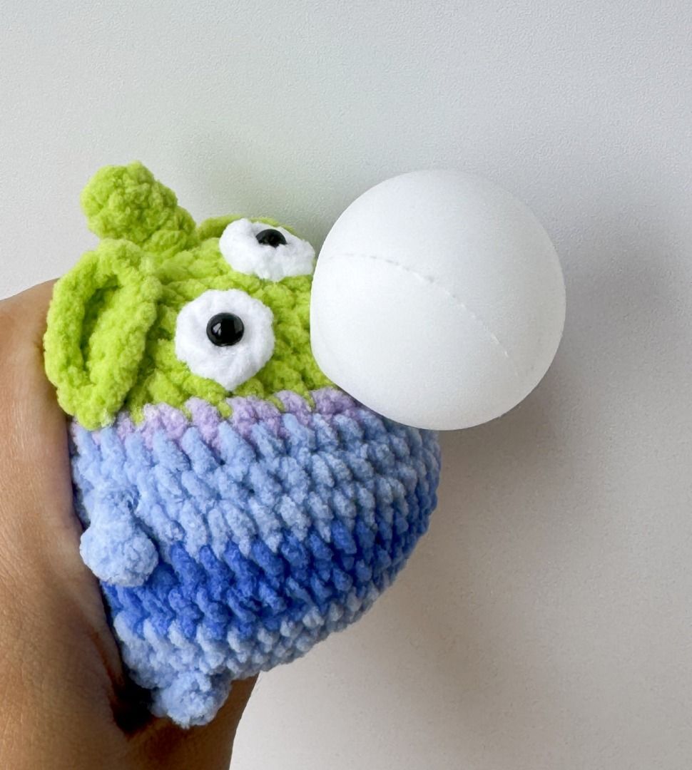 Squishy Press Bubble Blowing Fidget Stress Relief Plush Toys,Amigurumi ...