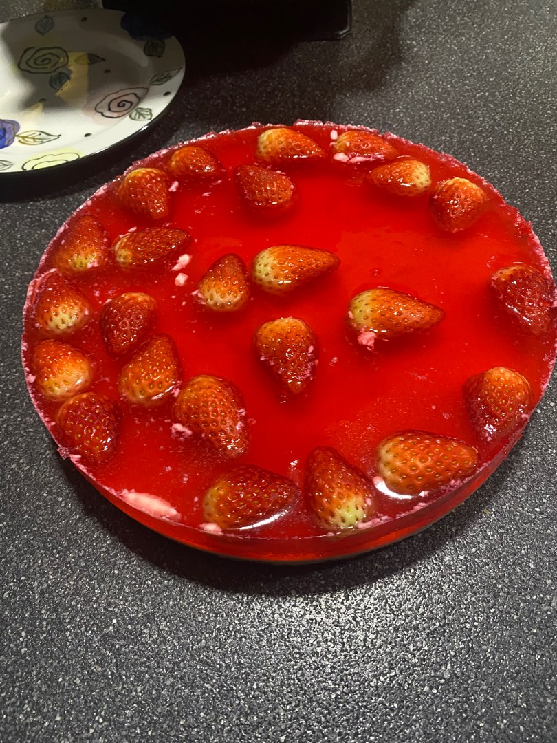Strawberry Tofu Cheesecake, Food & Drinks, Homemade Bakes on Carousell