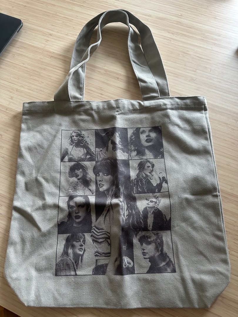 Taylor Swift Eras Tour Tote Bag Grey, Women's Fashion, Bags & Wallets ...