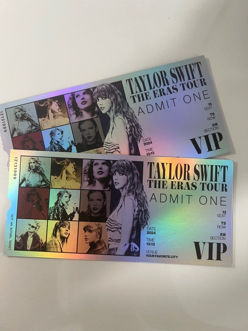 Taylor Swift VIP Souvenir Ticket, Hobbies & Toys, Memorabilia ...