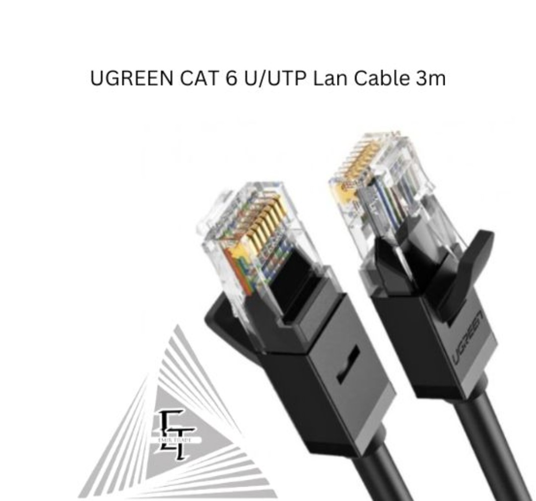 UGreen CAT6 UTP Ethernet Cable - 3m (Black), Computers & Tech, Parts ...