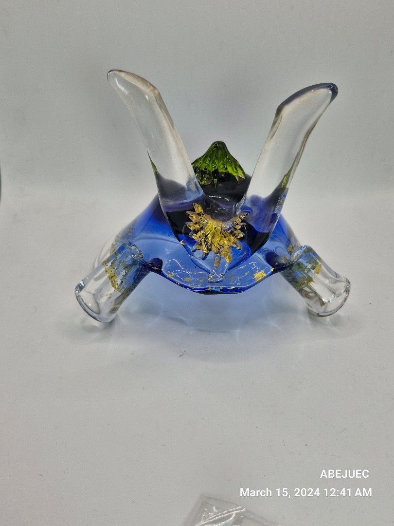 Vintage Samurai Helmet Art Glass Sculpture Fukuoka Glass, Hobbies ...