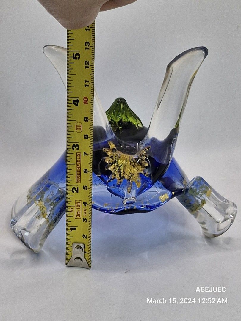 Vintage Samurai Helmet Art Glass Sculpture Fukuoka Glass, Hobbies ...