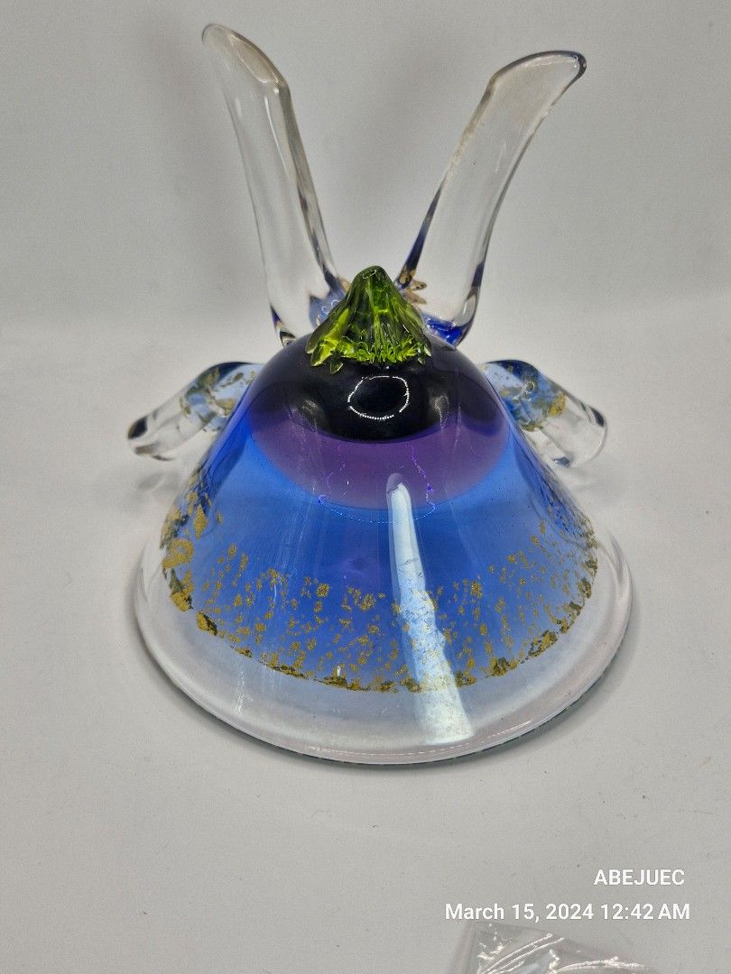 Vintage Samurai Helmet Art Glass Sculpture Fukuoka Glass, Hobbies ...