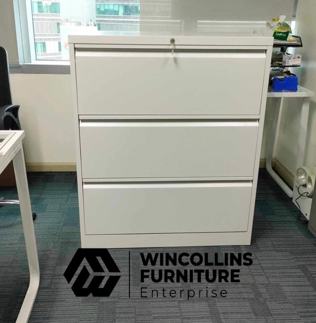 3 LAYER LATERAL STEEL FILING CABINET, Furniture & Home Living ...