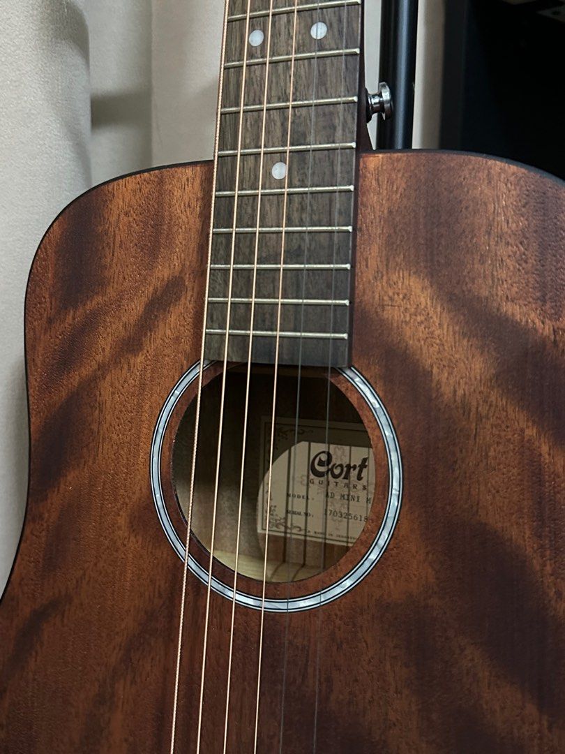 Acoustic Guitar - Cort AD Mini M (FREE STAND), Hobbies & Toys, Music ...
