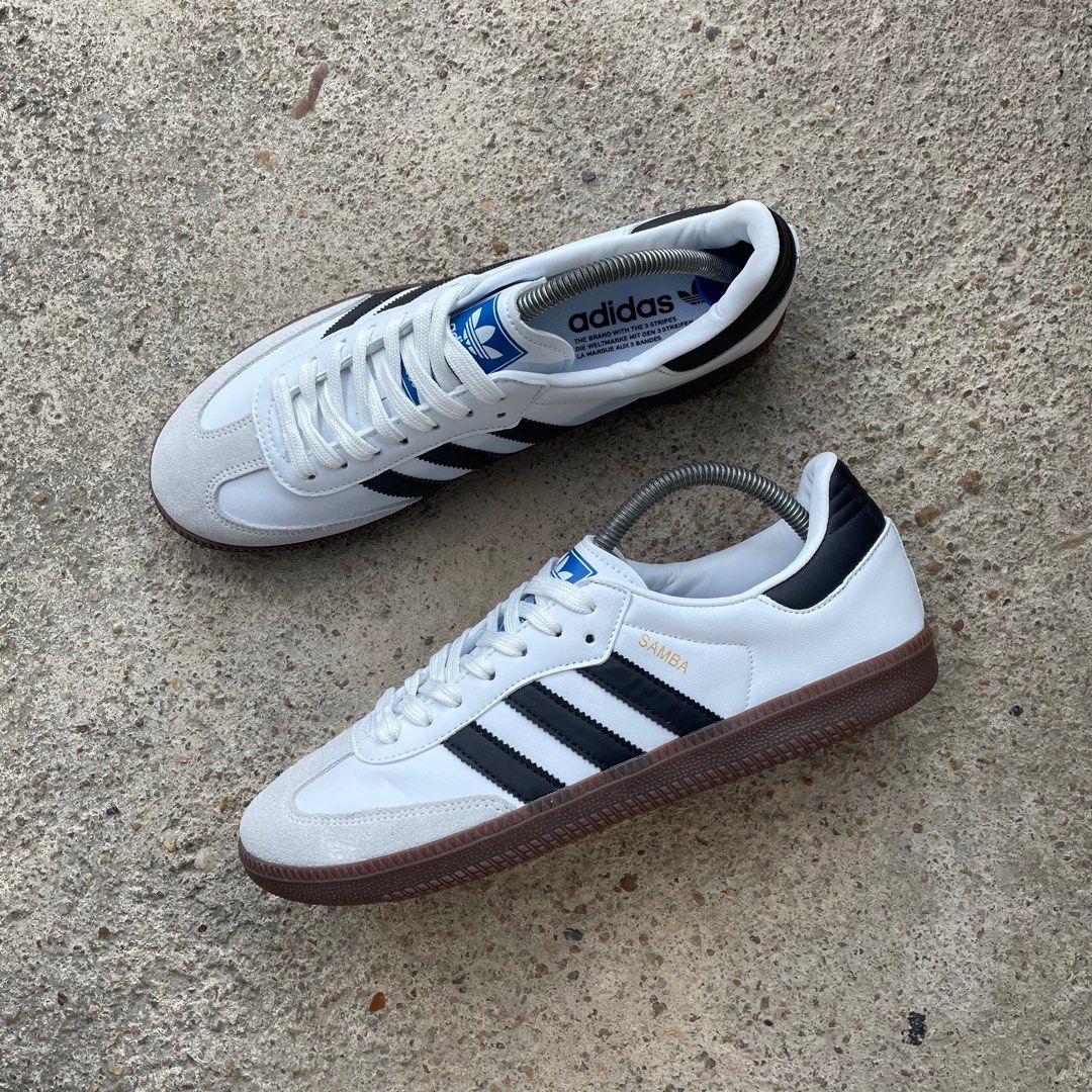 Adidas Samba White Black (9UK) - RM15O, Men's Fashion, Footwear ...