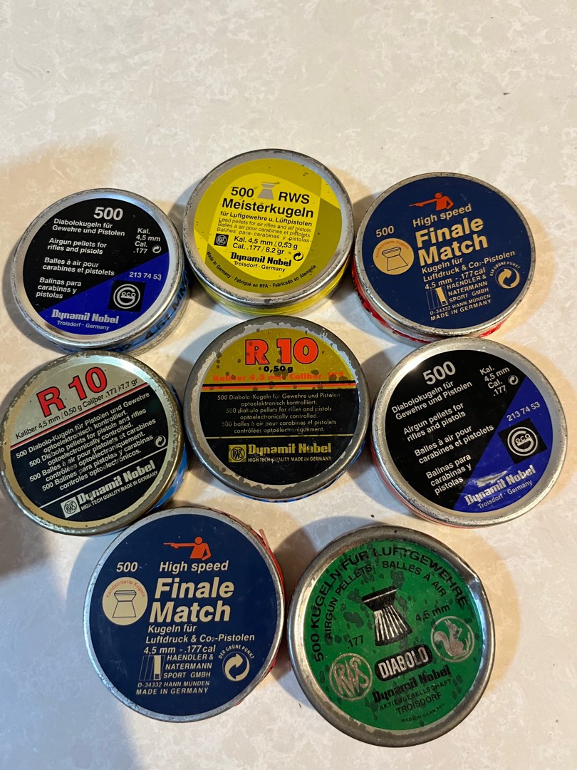 Air rifle/ pistol pellets 8 boxes and target cards, Hobbies & Toys ...