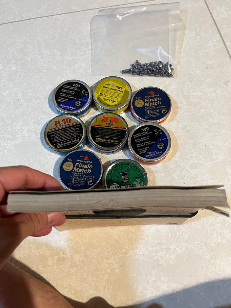 Air rifle/ pistol pellets 8 boxes and target cards, Hobbies & Toys ...