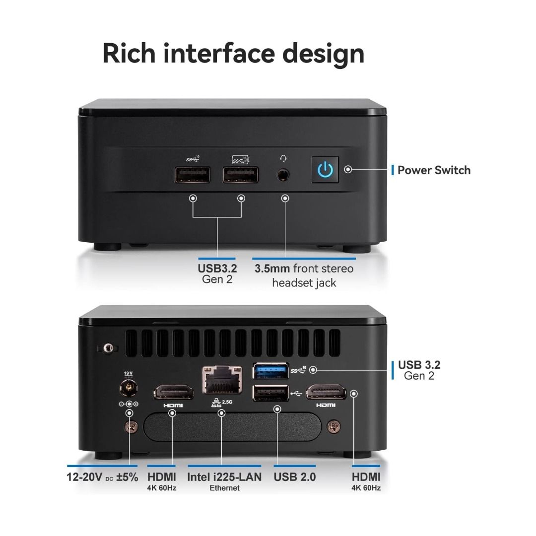 ASUS NUC Mini PC with 12th Generation Intel® Core i5™ Processors Tall ...