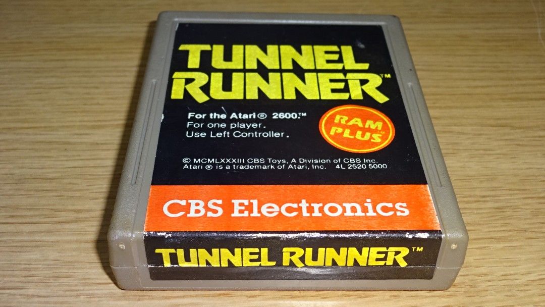 Atari 2600 Tunnel Runner Game Rom Cartridge, Video Gaming, Video Games ...