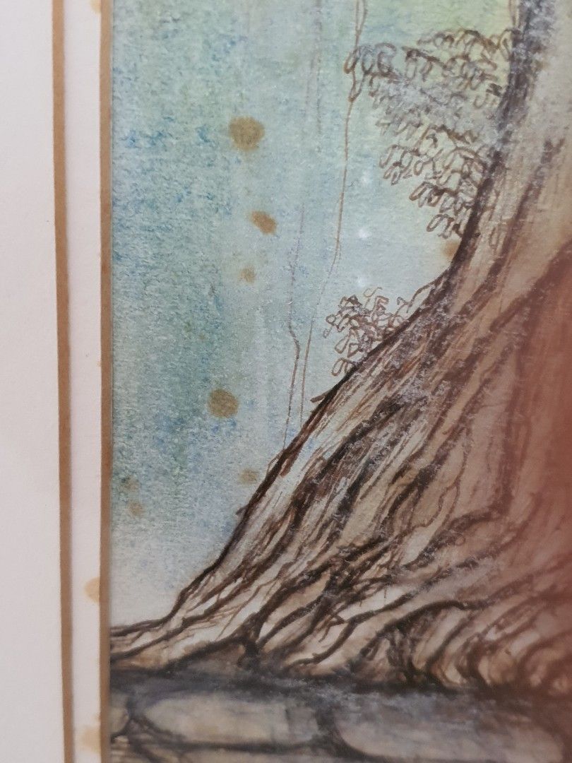 Beautiful Scenic Painting with Chinese Words Stamping, Hobbies & Toys ...