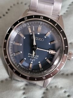 Seiko Presage Style 60's Smokey Black Dial GMT Automatic Watch with ...