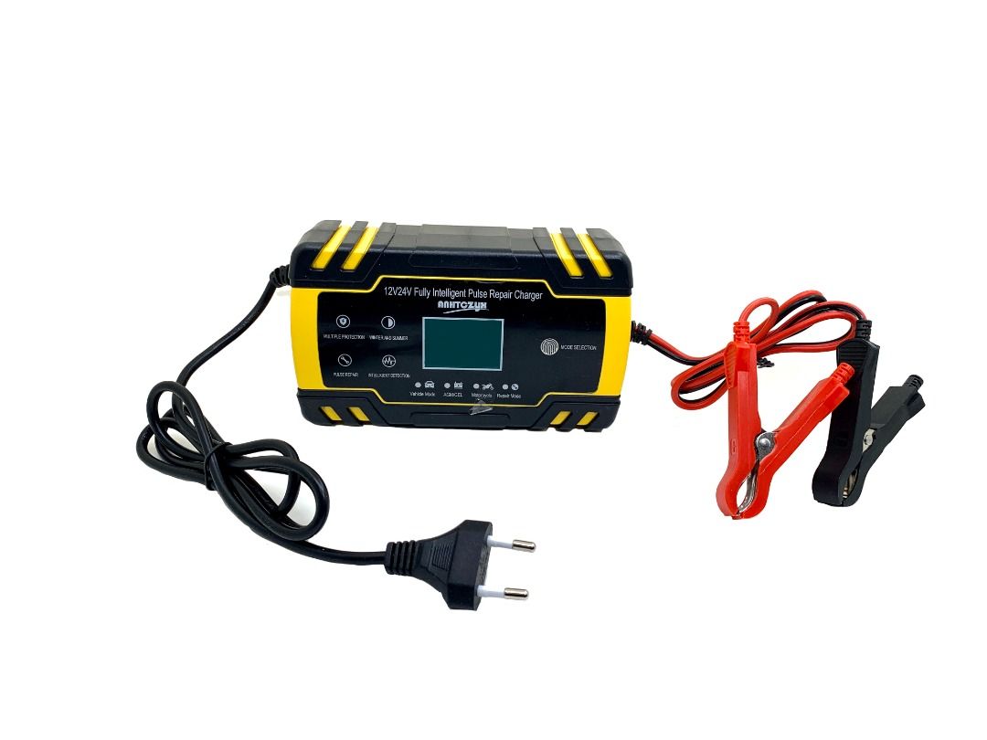 Car Battery Charger, 12V/24V 8Amp Intelligent Automatic Battery Charger ...