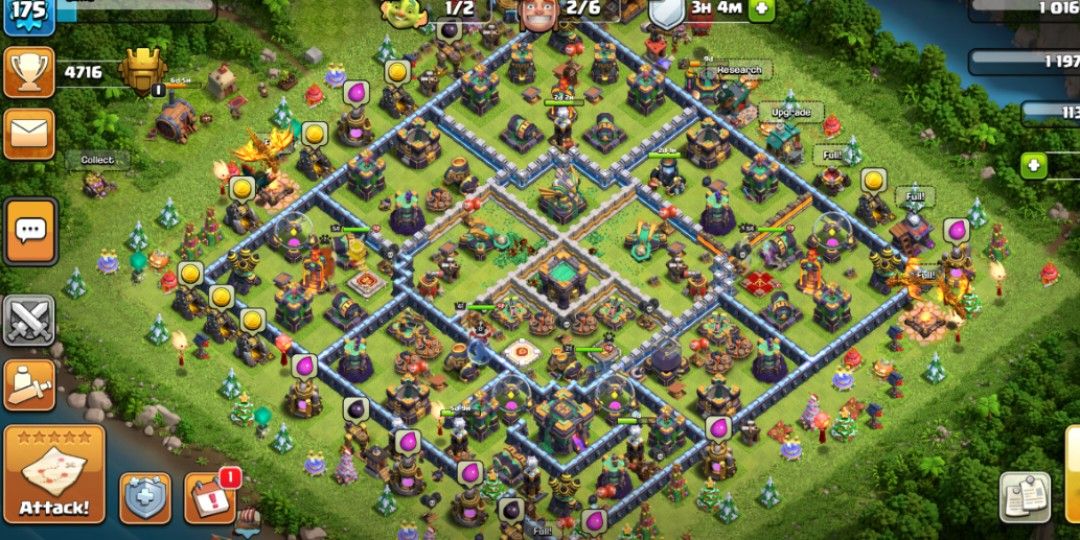 (Promo) Clash of clans Coc Th14 (6builders, 1600+ cwl medals, free name ...
