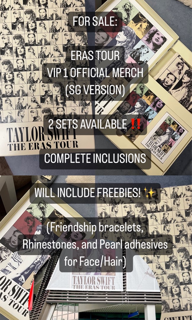 Eras Tour VIP 1 Official Merch Complete Set with Freebies!, Hobbies ...
