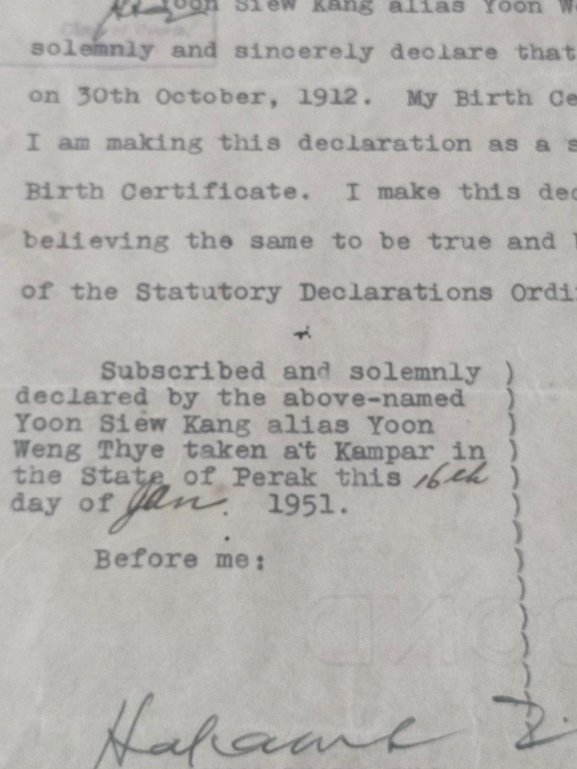 Form statutory declaration 1951 original, Hobbies & Toys, Collectibles ...