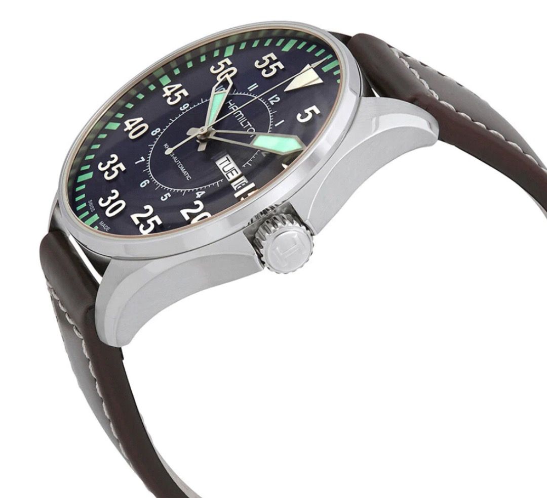 Hamilton Khaki Aviation Pilot Day Date Auto 46mm H64715545, Luxury ...