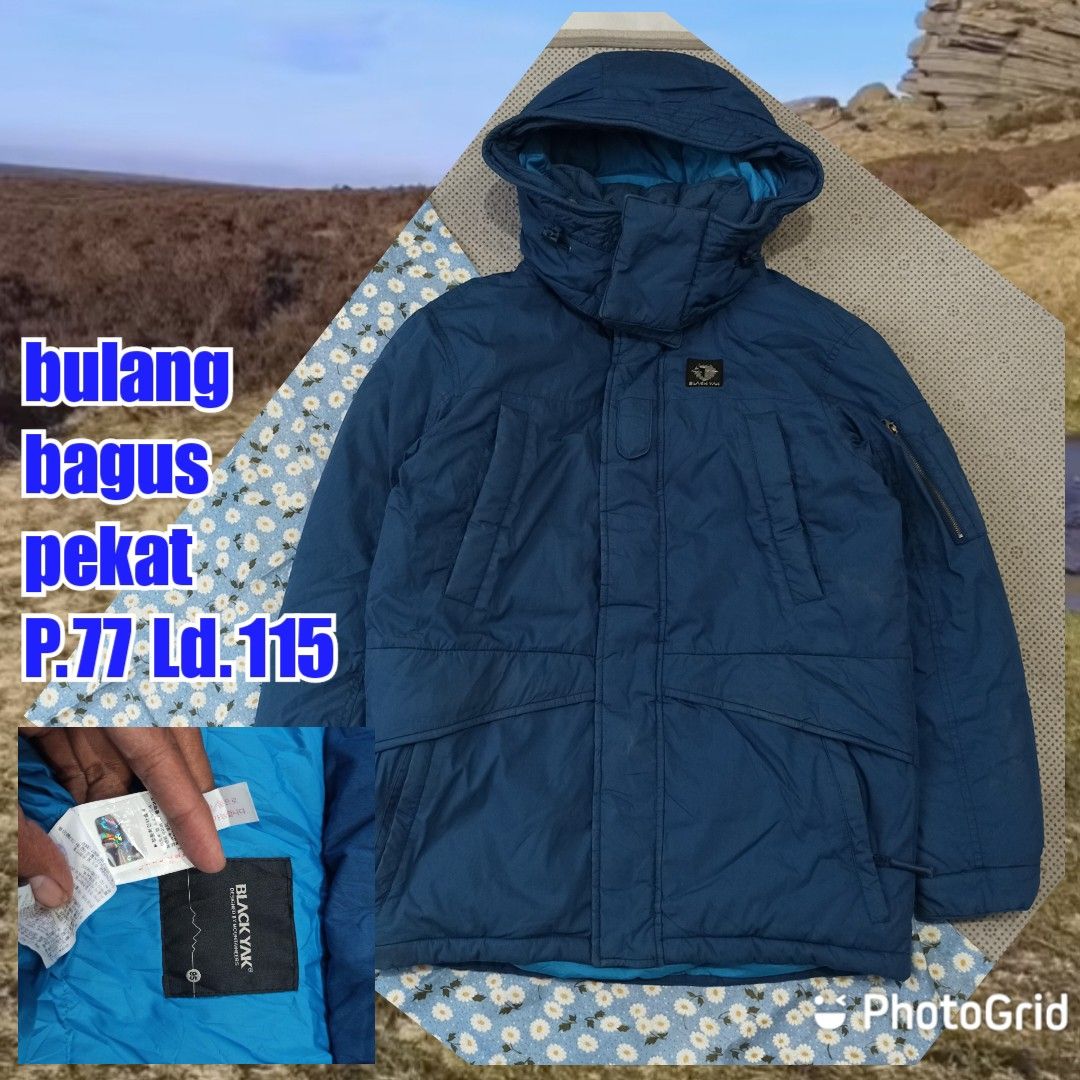 Jaket gunung outdoor puffer gelembung Bulang bulu angsa black yak, Fesyen Pria, Pakaian , Atasan ...