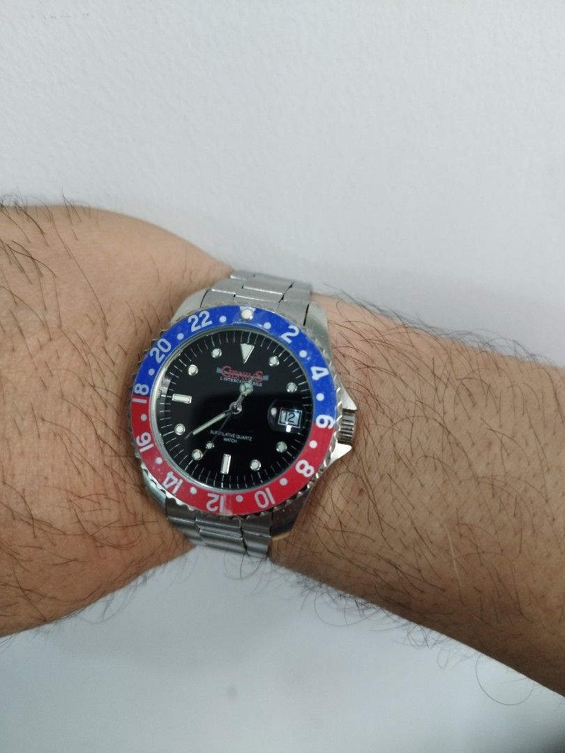 Jam submarine diver pepsi Genius Italia Quartz, Fesyen Pria, Jam Tangan ...
