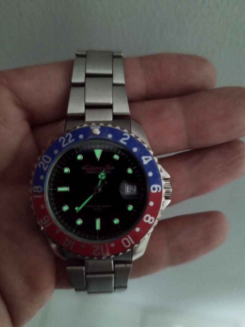 Jam submarine diver pepsi Genius Italia Quartz, Fesyen Pria, Jam Tangan ...